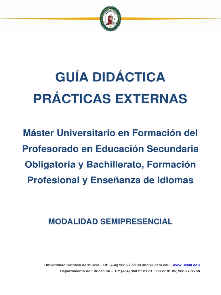 Guía Prácticas Máster Profesorado | PDF | Evaluación | Maestros