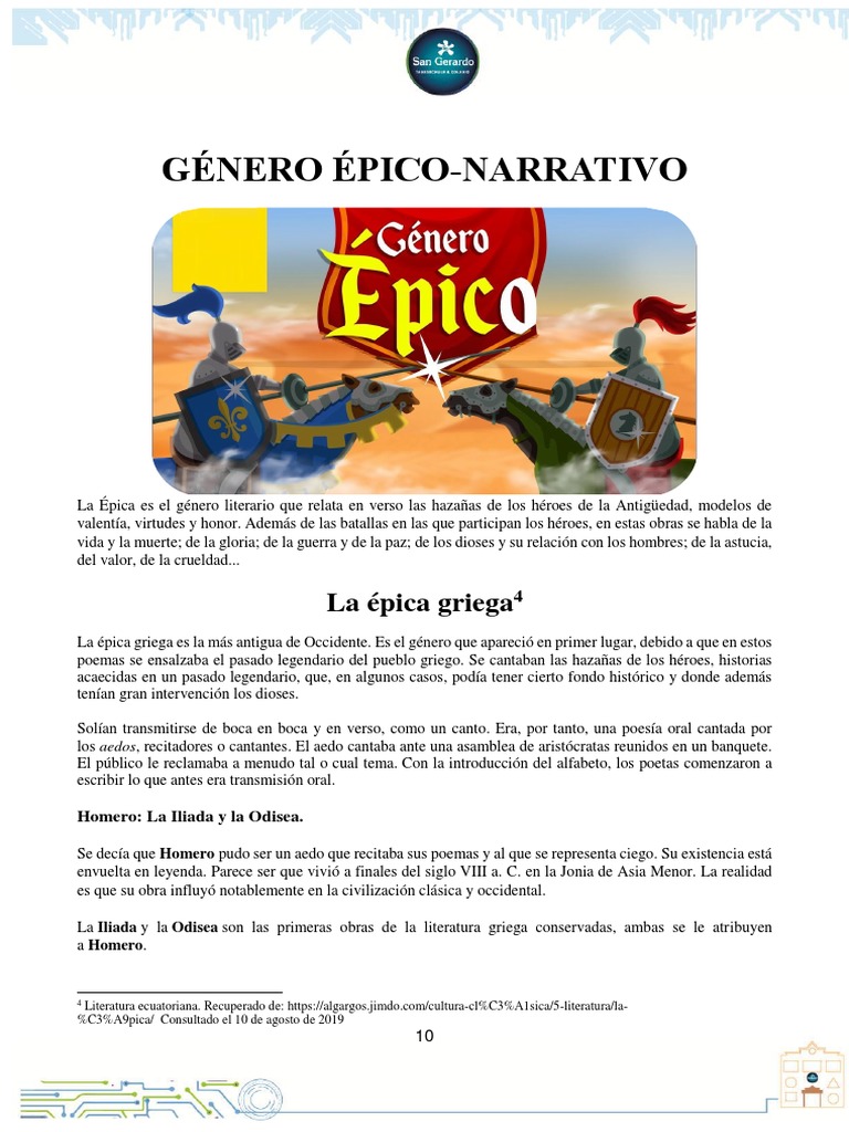 Género Épico | PDF | Poesía épica | Homero