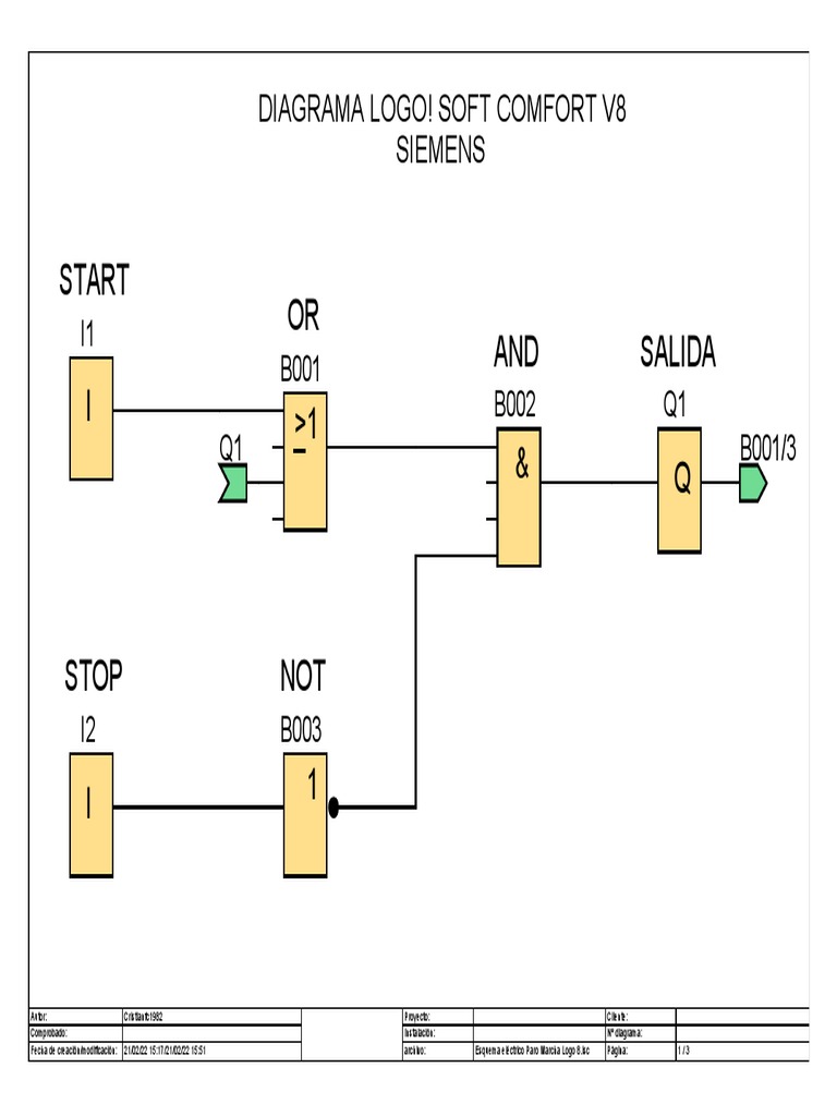 Esquema Eléctrico Paro Marcha Logo 8 | PDF