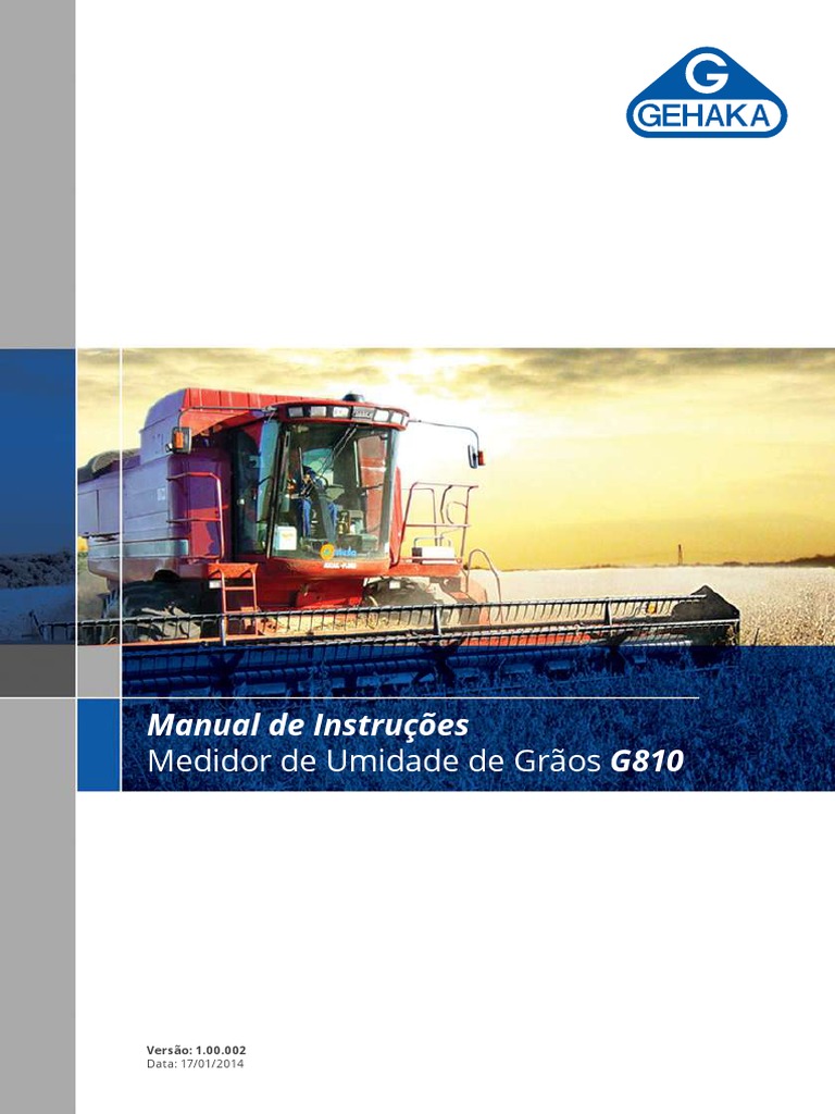 [INSTALAÇÃO E OPERAÇÃO DO MEDIDOR DE UMIDADE G810] | PDF | Cereais ...