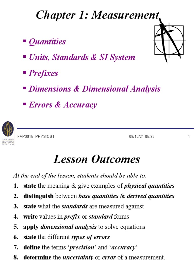 FAP0015 Ch01 Measurement | PDF | Observational Error | Significant Figures