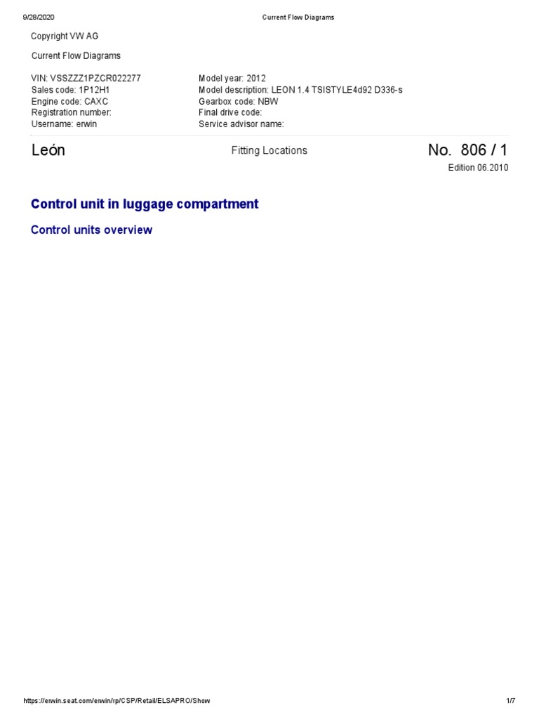 Electronic Service Information System (ERWIN - ERWIN) 5 | PDF | Motor ...