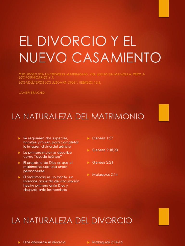 EL DIVORCIO Y EL NUEVO CASAMIENTO Power Point | PDF