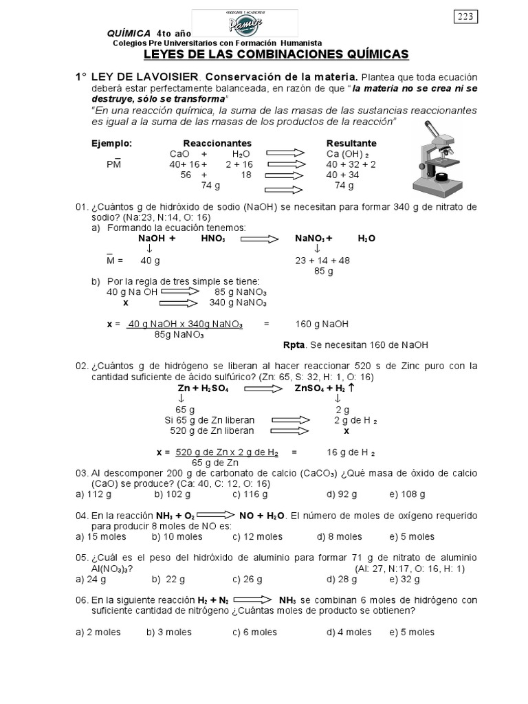 Química 4to Año 1bim Y 2bim Pdf ácido Naturaleza