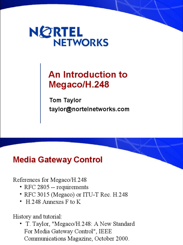 Megaco/H.248 Media Gateway Control Guide | PDF | Telecommunications ...