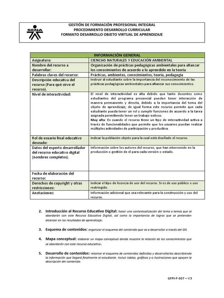 Guía # 4 Formato-Diseno-Objeto-Aprendizaje-AA4-EV1 | PDF | Pedagogía | Aprendizaje