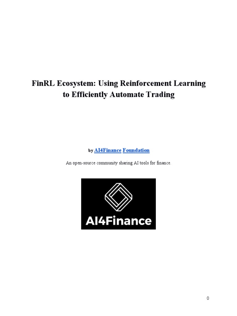 FinRL: Automating Trading with DRL | PDF | Simulation | Linear Regression