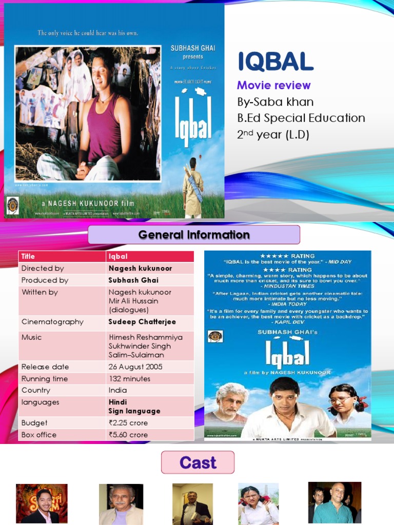 Iqbal Movie Review Ppt D15 Pdf