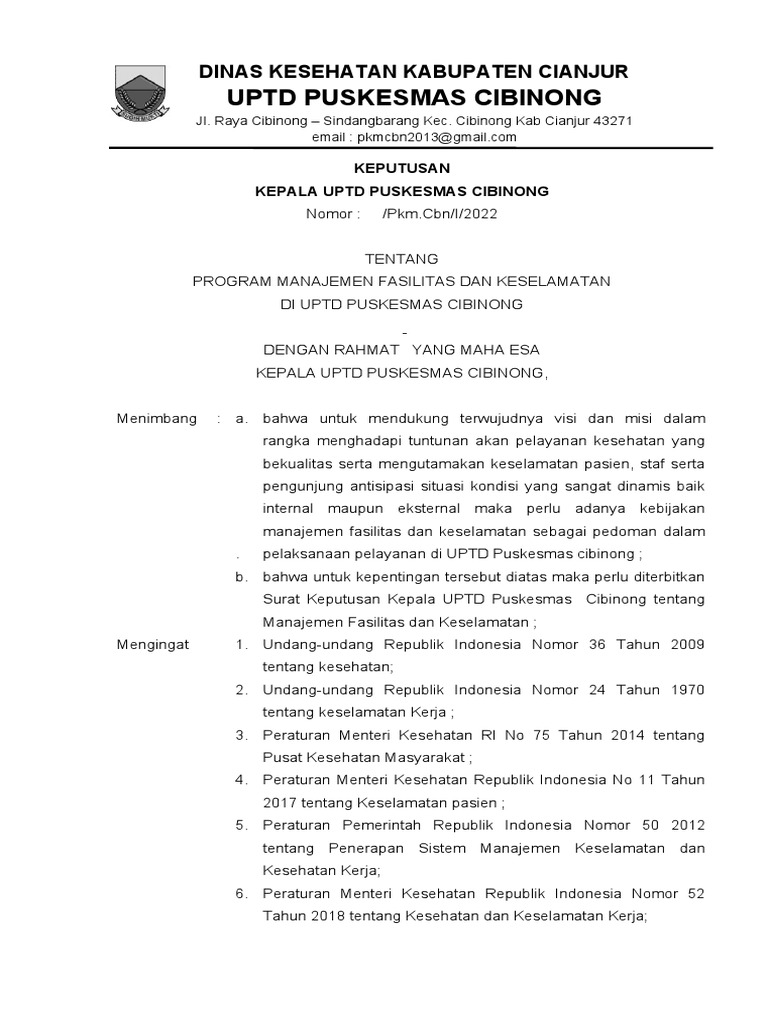 1.4.8.1 SK Program MFK | PDF | Bisnis | Pengelolaan Keuangan & Uang