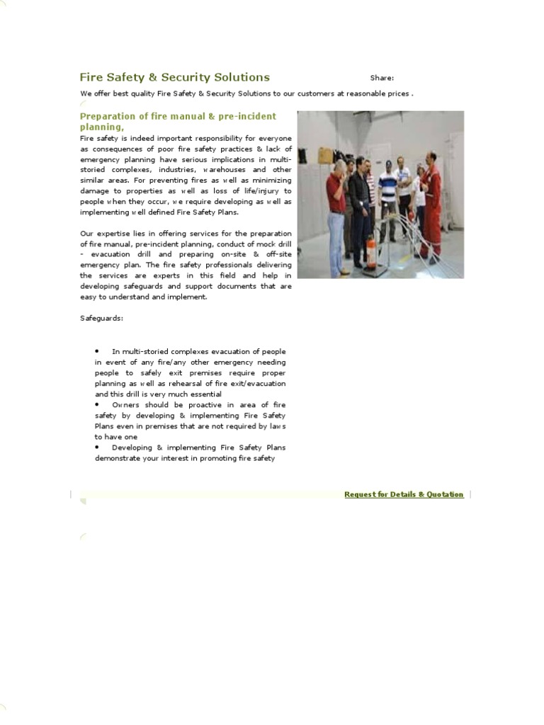 Fire Safety & Security Solutions Guide | PDF | Fire Safety | Fire ...