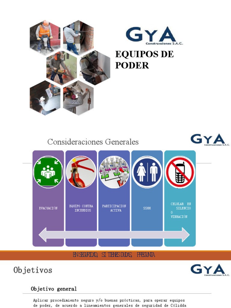 Equipos de Poder - GYA | PDF | Perforar | Herramientas