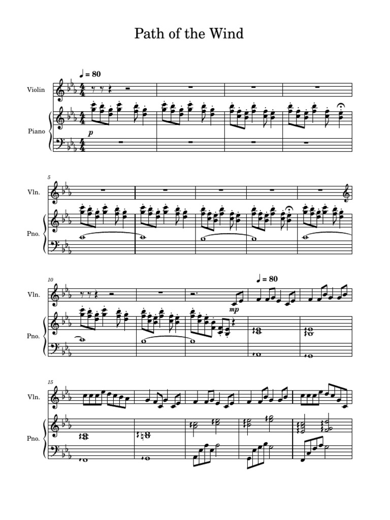 Path of the Wind Sheet Music | PDF