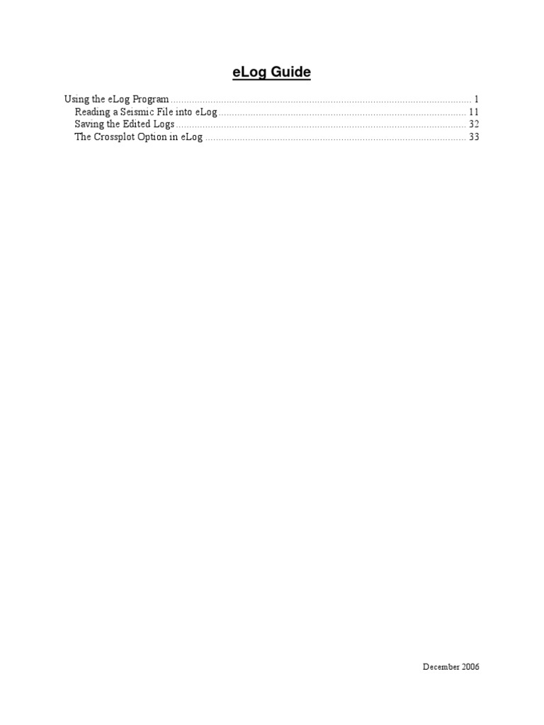 Elog Guide: December 2006 | Download Free PDF | Wavelet | Logarithm