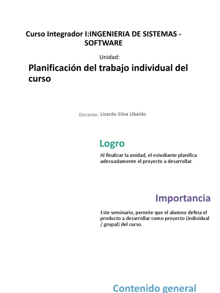 U1 - Planificación Del Proyecto Del Curso | PDF | Modelo de negocio | Lean Manufacturing
