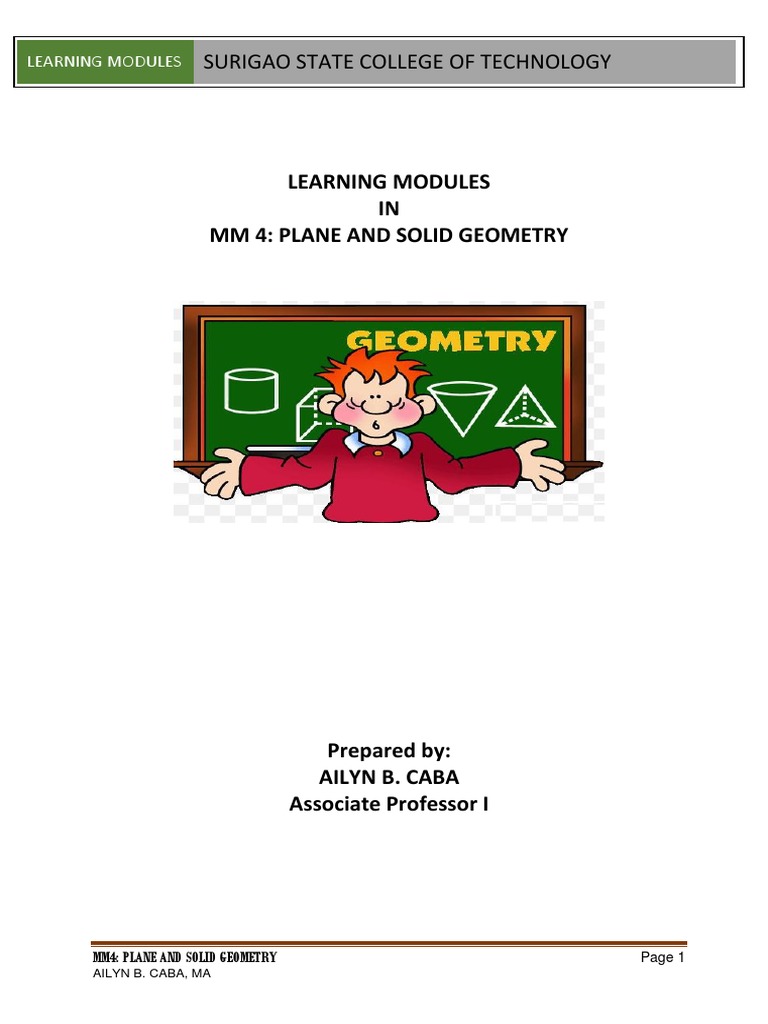Module in Plane Solid Geo Complete | PDF | Axiom | Circle