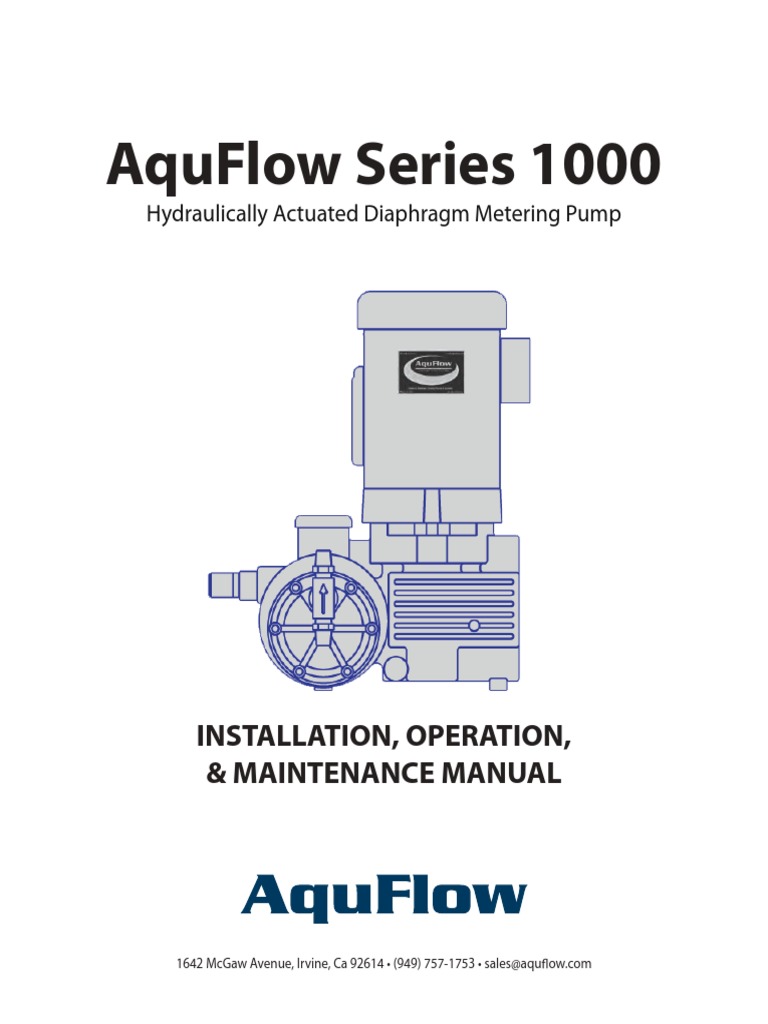 Series 1000 Manual 2015 (2016 Rev) .Compressed | PDF | Pump | Valve