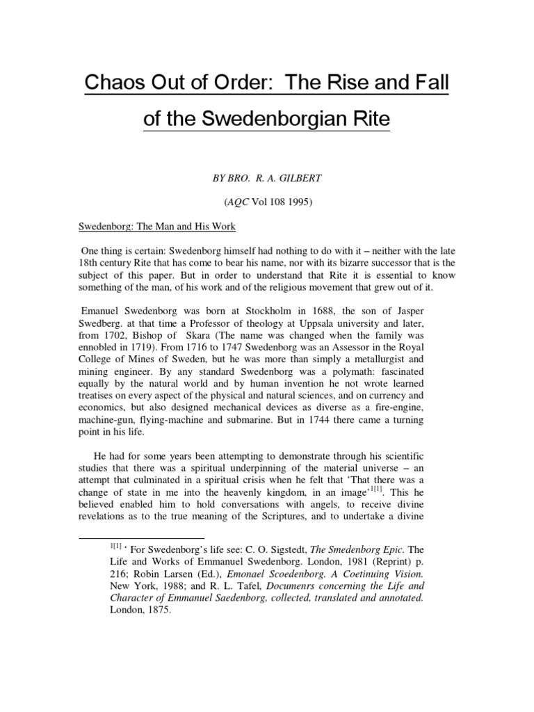 R.A. Gilbert - Chaos Out of Order - The Rise and Fall of The ...
