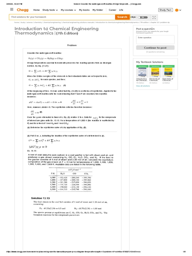 Introduction To Chemical Engineering Thermodynamics: (7th Edition ...