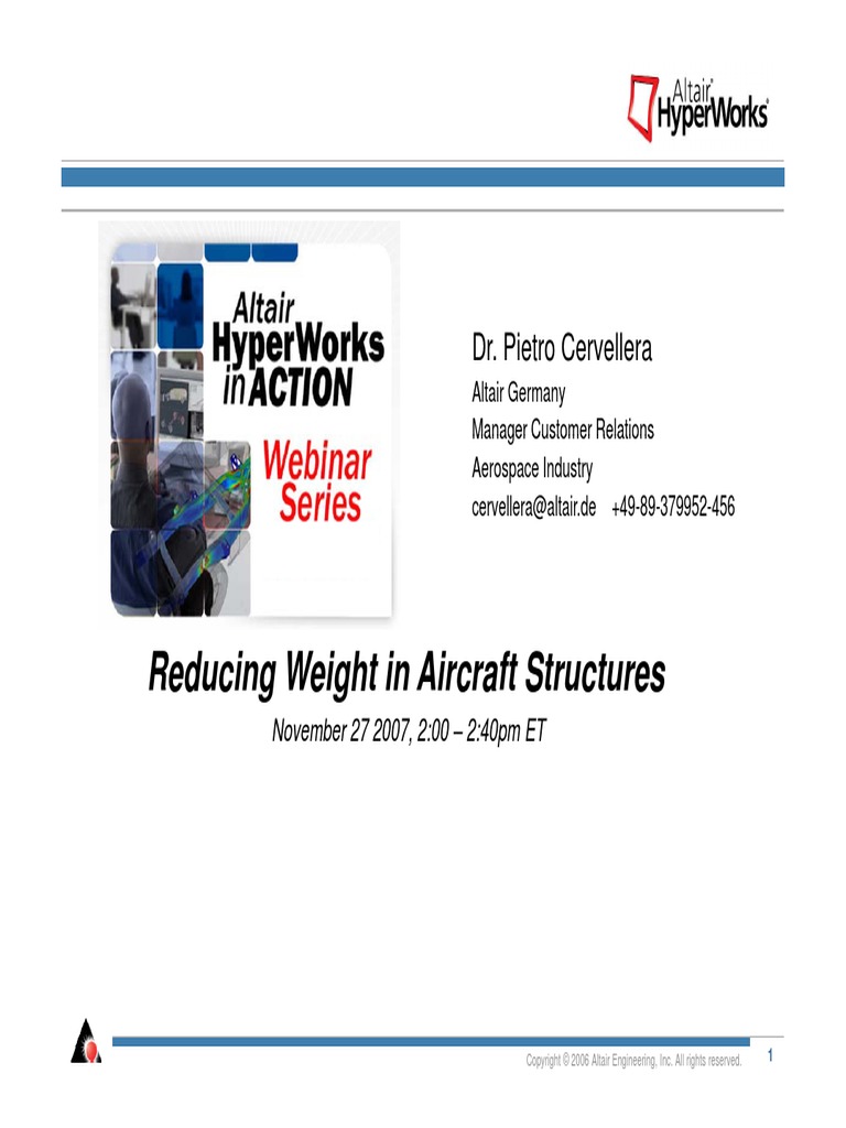 Reducing Weight in Aircraft Structures | PDF | Mathematical Optimization