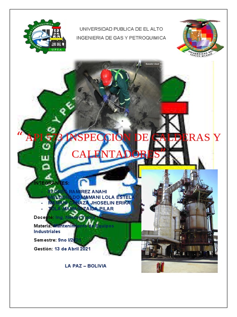 Inspección de Calderas según API 573 | PDF | Corrosión | Vapor
