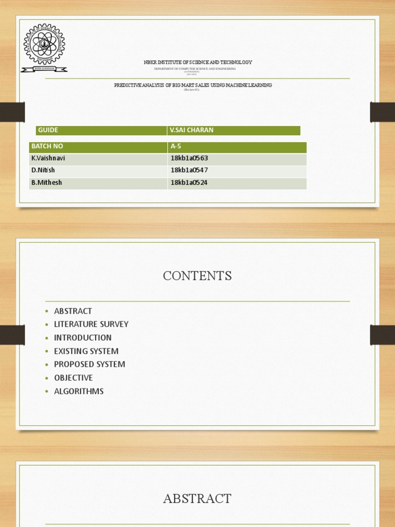 Predictive Analysis For Big Mart Sales Using Machine | PDF | Machine ...