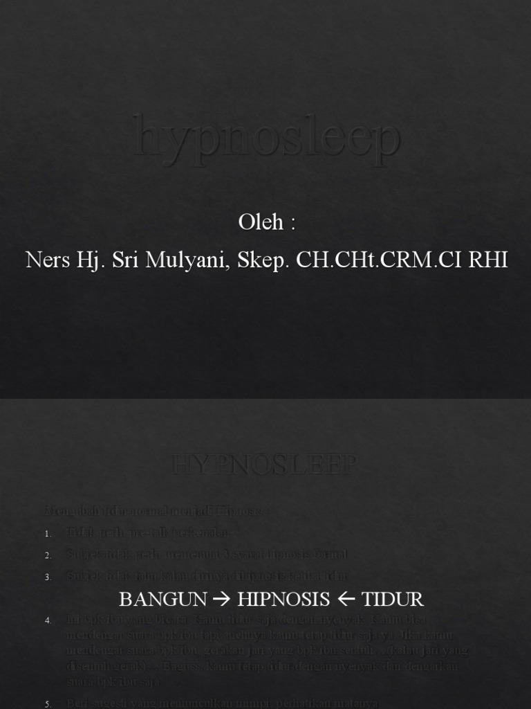 10 Hypnosleep | PDF | Pengembangan Diri