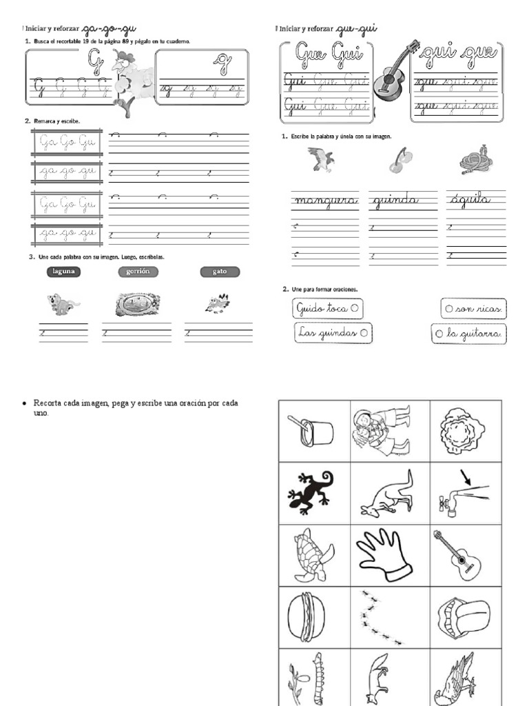 Letra G Ga Go Gu Gue Gui | PDF | Arte