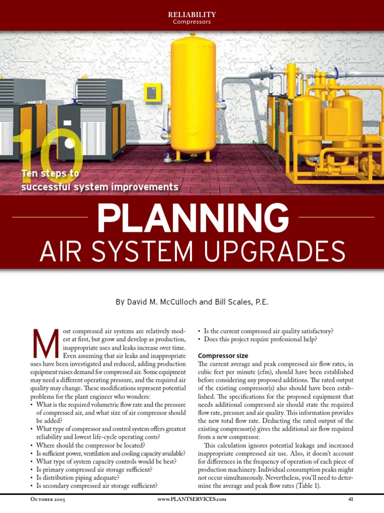 Planning Air System Upgrades | PDF | Reliability Engineering ...