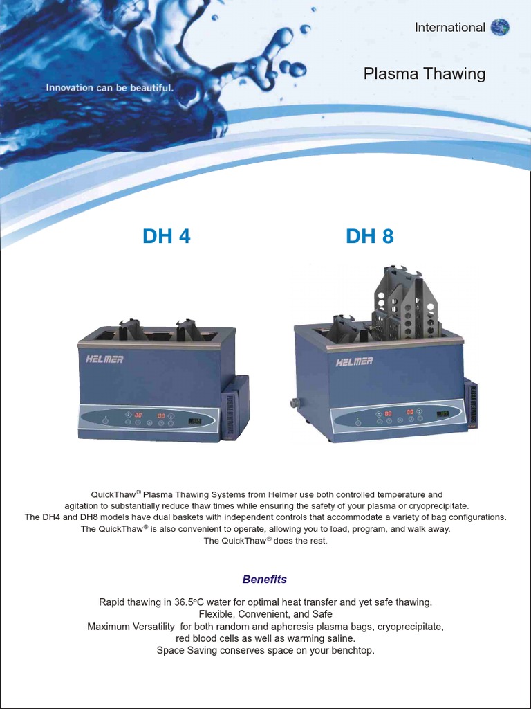 Plasma Thawing DH4 DH8 | PDF | Blood Plasma | Manufactured Goods