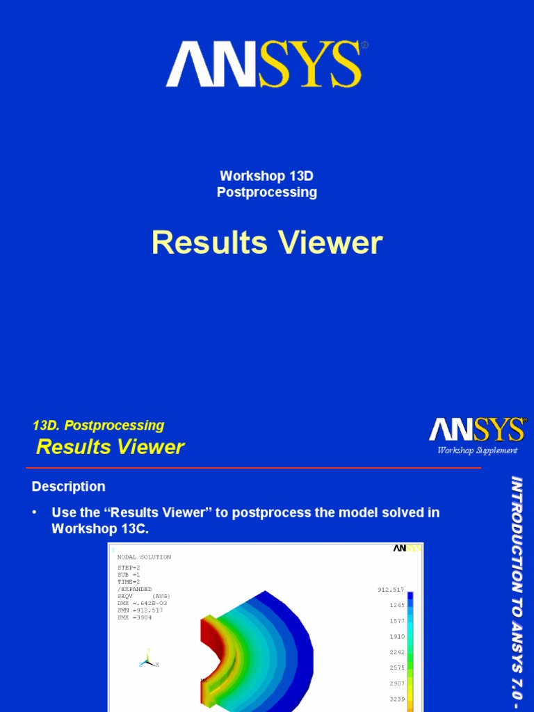 Results Viewer: Workshop 13D Postprocessing | PDF | Software | Areas Of Computer Science