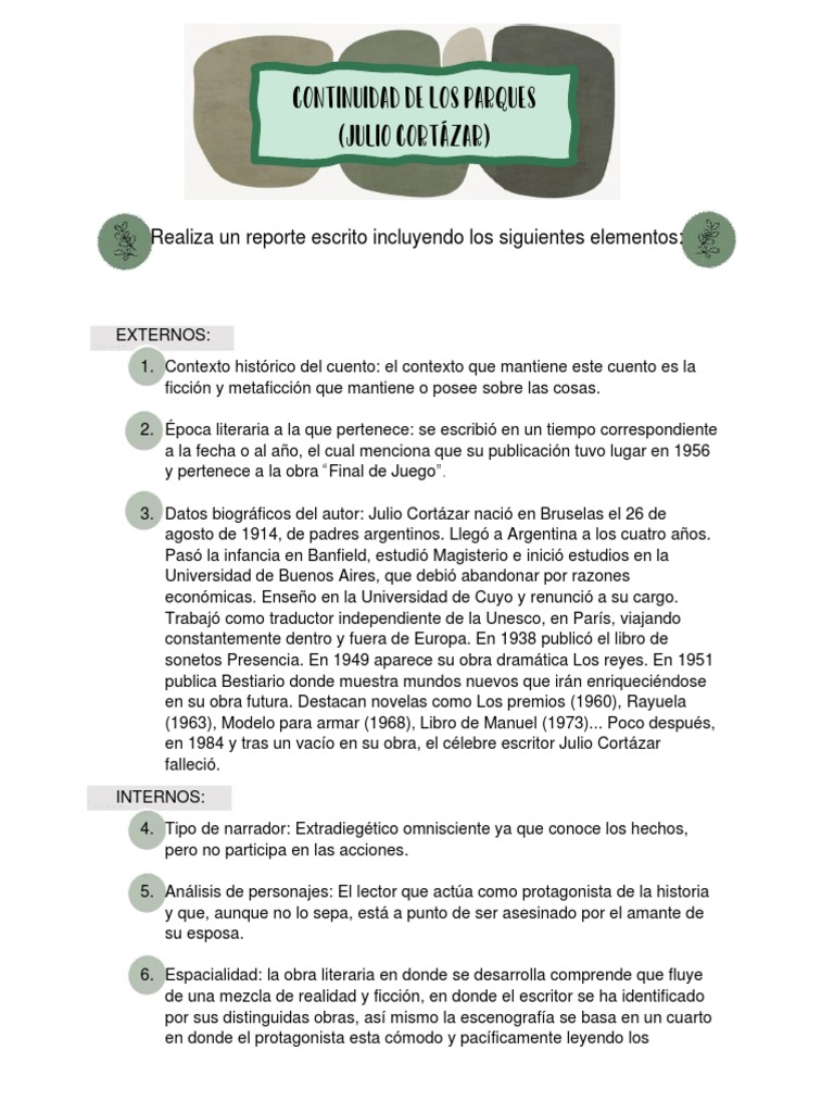 Continuidad de Los Parques | PDF | Narración | Cuentos