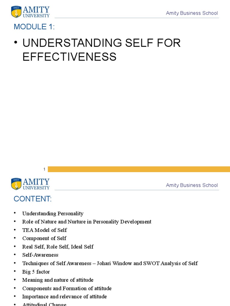 Self-Awareness for Business Students | PDF | Attitude (Psychology) | Extraversion And Introversion