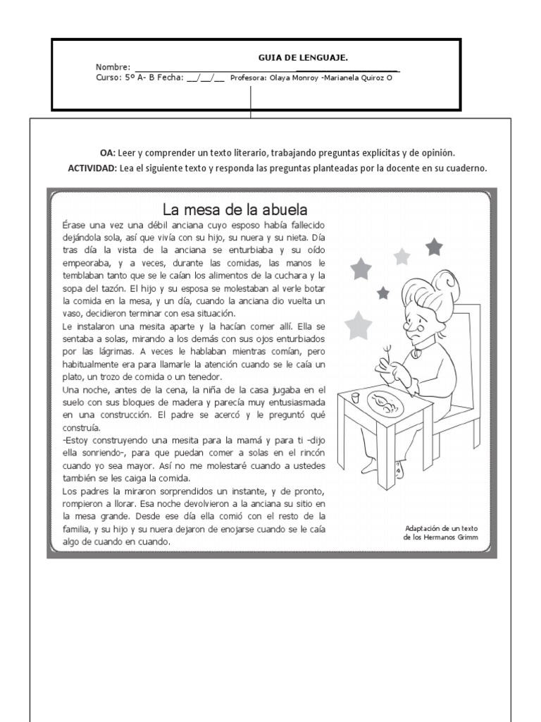 Cuento La Abuela | PDF