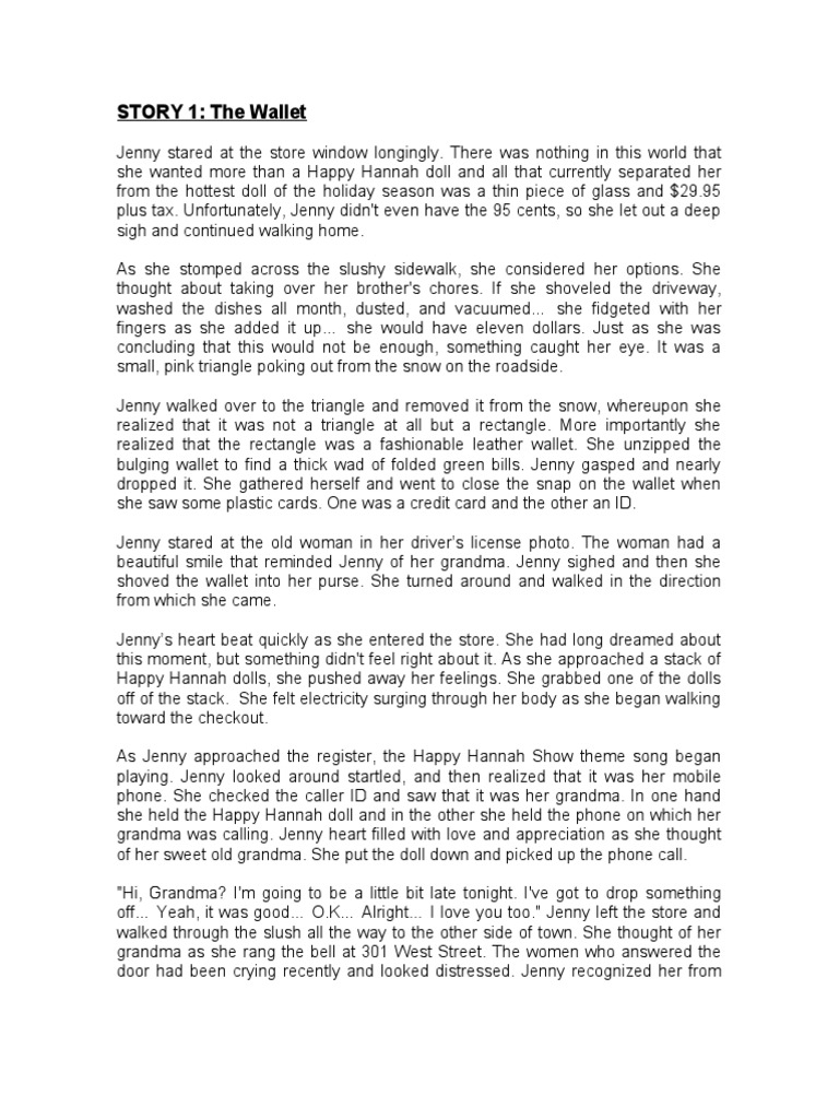 SHORT STORIES Test 2 | PDF