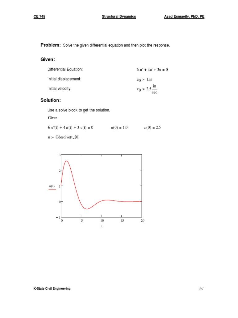 Mathcad - Solving ODE by MathCAD | PDF