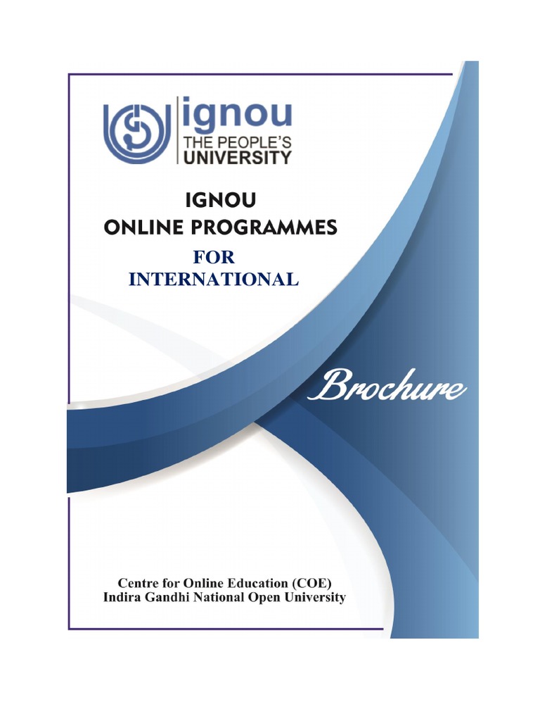 IGNOU Online Programmes Brochure for International Students | PDF ...