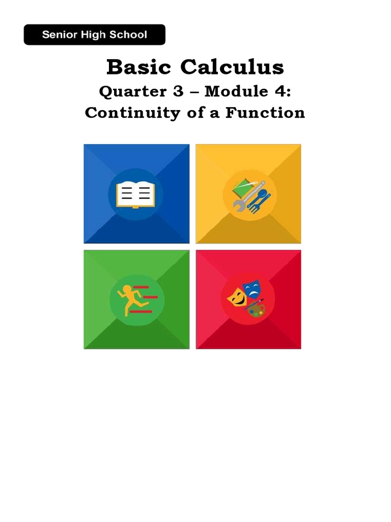 Basic Calculus: Quarter 3 - Module 4: Continuity of A Function | PDF | Function (Mathematics ...