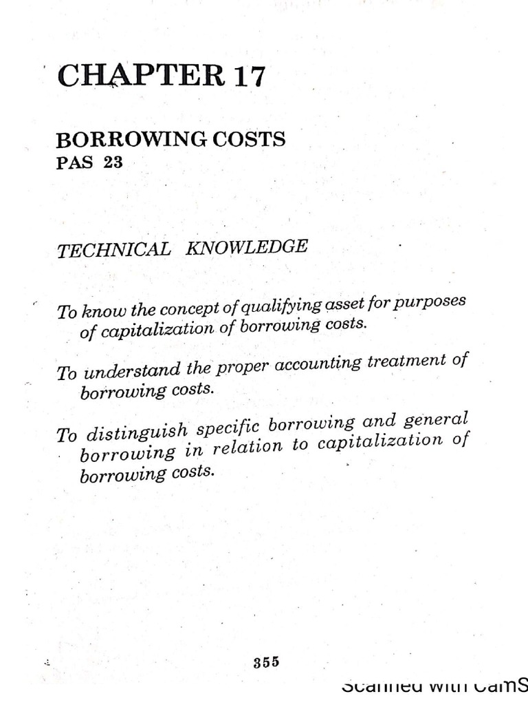 Chapter 17 - Borrowing Costs - PAS 23-Compressed | PDF