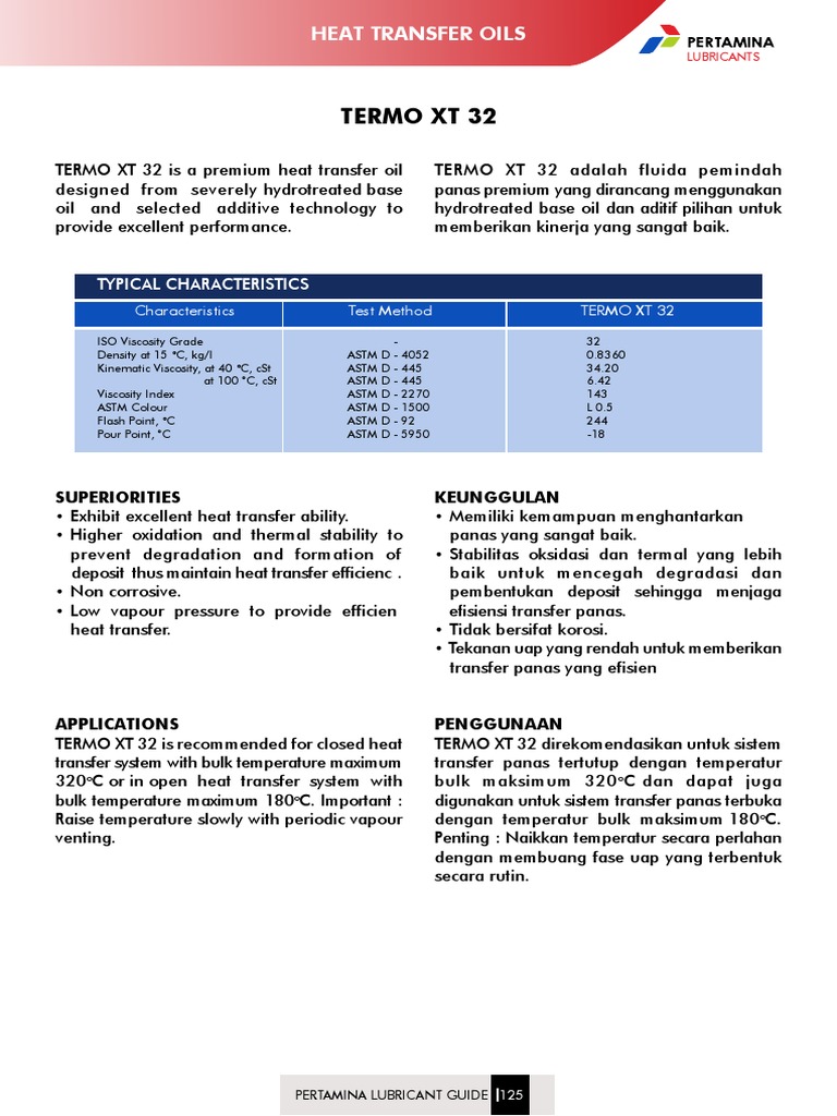Pertamina - Termo XT 32 | PDF