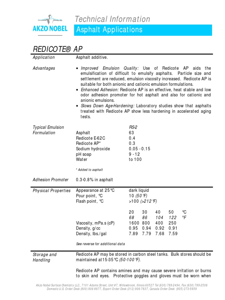 Technical Information: Redicote® Ap | Download Free PDF | Emulsion ...
