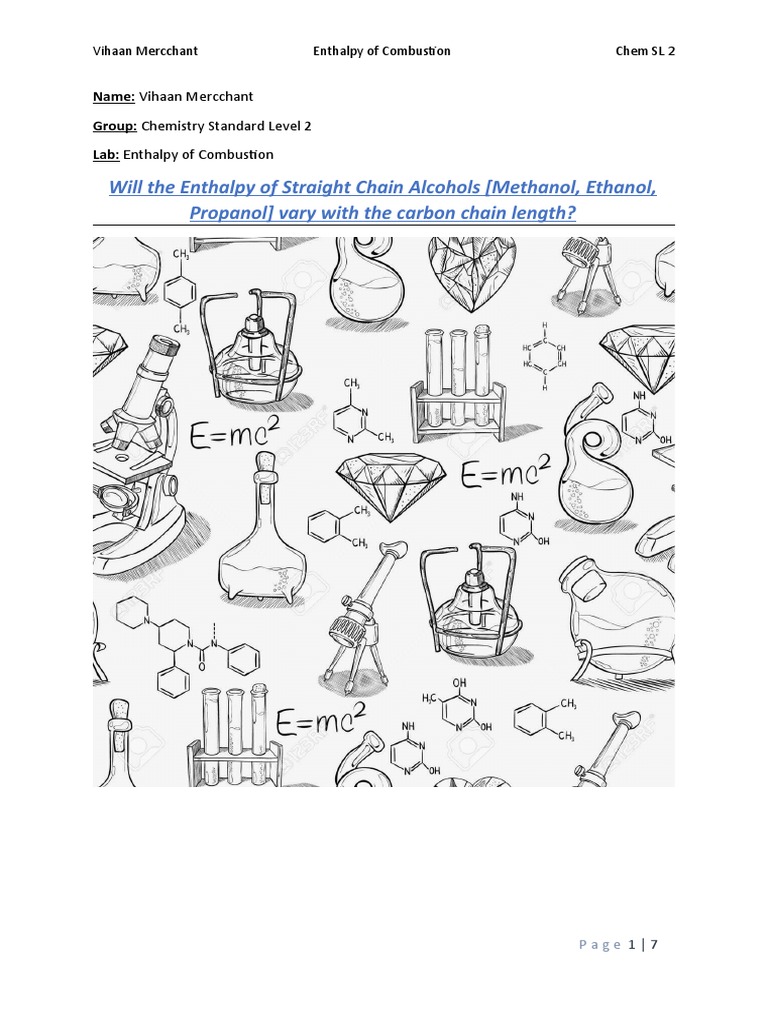 Enthalpy of Combustion Lab | PDF | Ethanol | Combustion