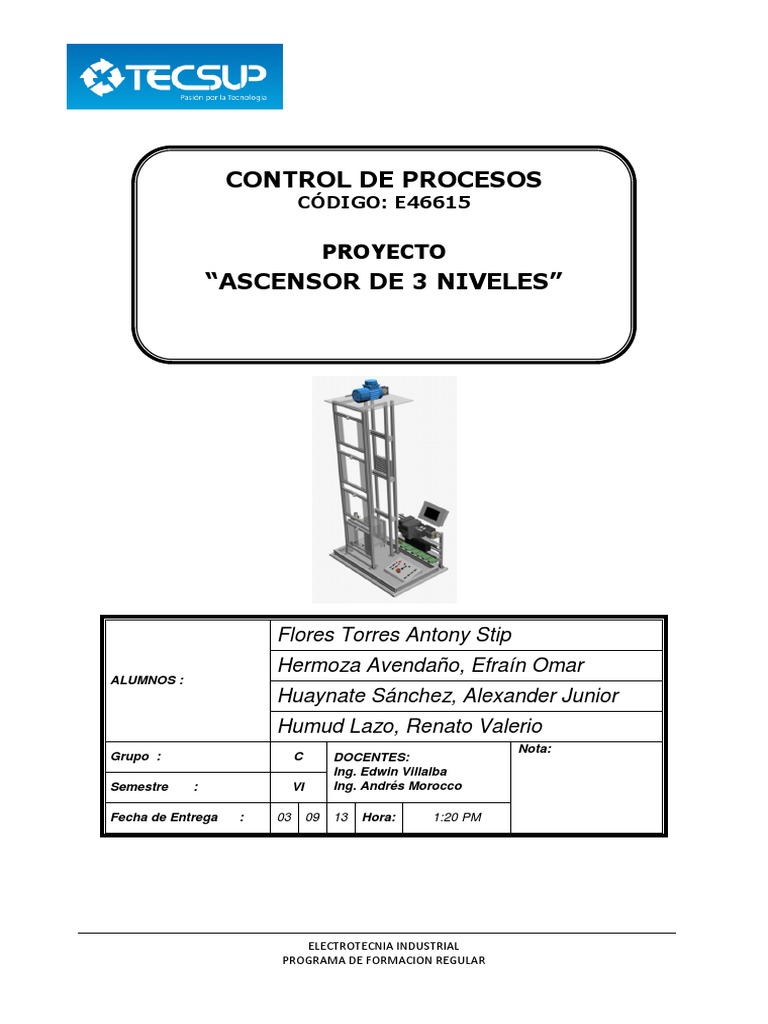 INFORME | PDF | Ascensor | Controlador lógico programable