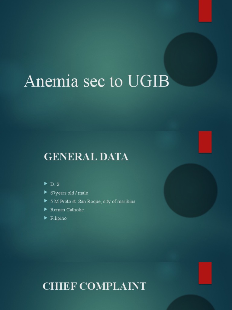 Anemia Sec To UGIB | PDF | Physiology | Gastroenterology