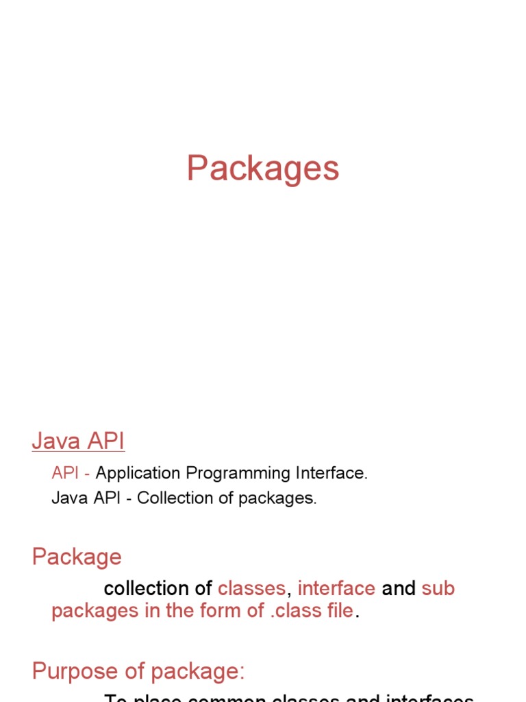 15 Packages Pdf Class Computer Programming Java Programming