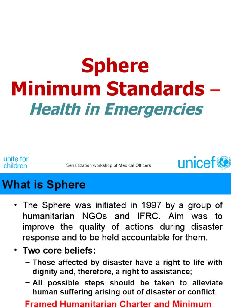 Sphere Health Standards in Emergencies | PDF | Health Sciences ...