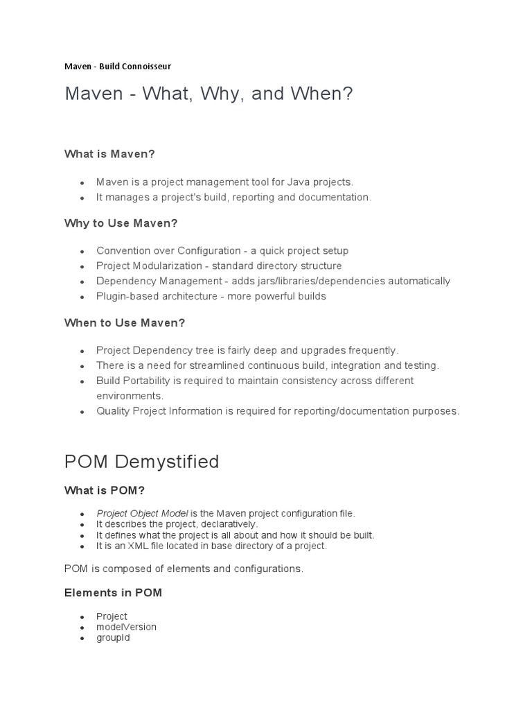 Maven | PDF | Software Engineering | Computing