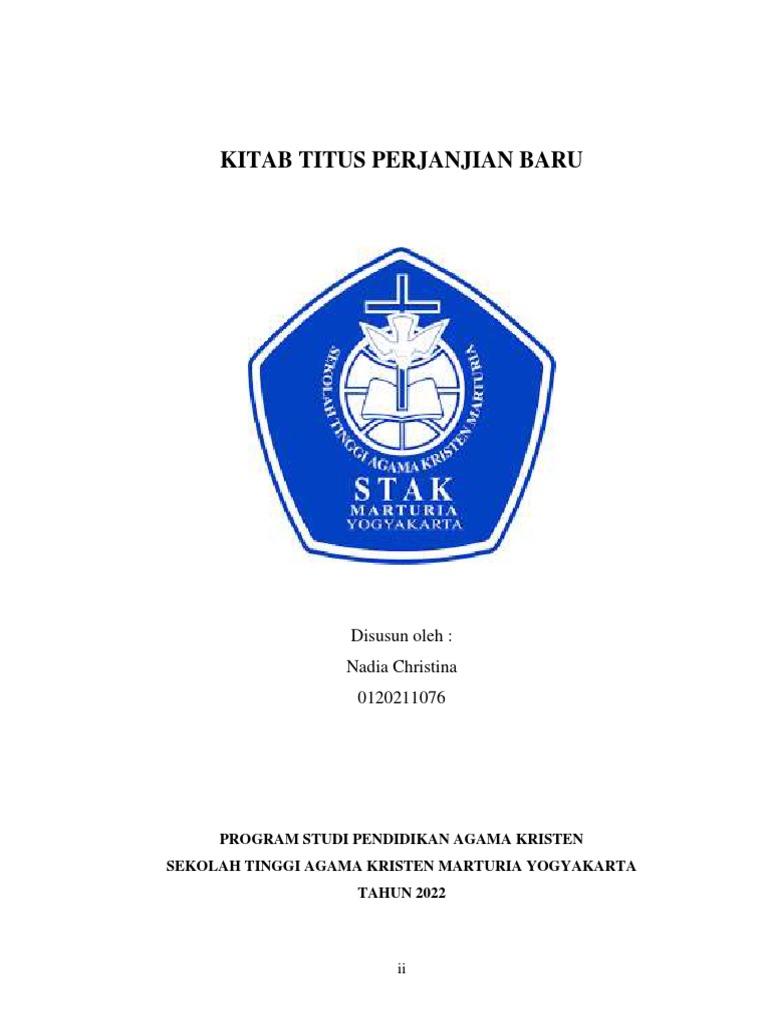 Makalah Surat Titus Perjanjian Baru | PDF
