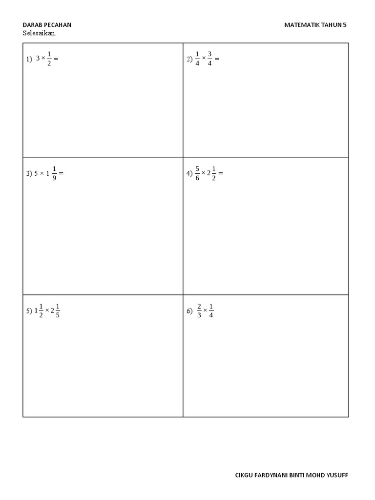 Darab Pecahan | PDF