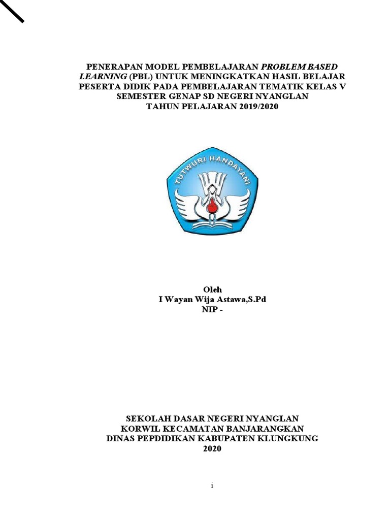 PTK Problem Based Learning - I Wayan Wija Astawa | PDF