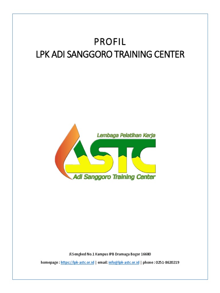Profil LPK Adi Sanggoro Training Center | PDF | Karier & Perkembangan ...